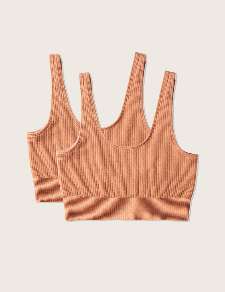 Boody 2-Pak Ribbed Seamless Bra | Bambus Undertøj Til Kvinder | Boody